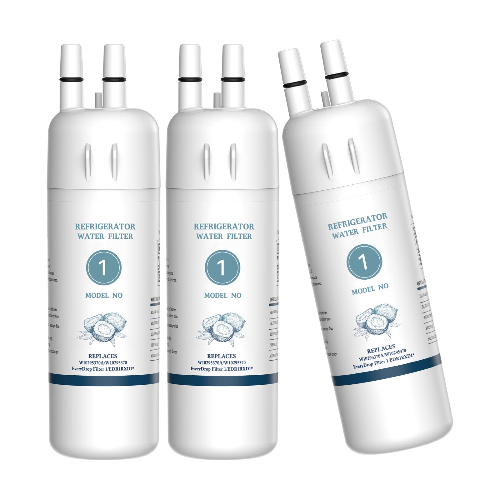 CoachFilters Filter 1 Water Filter Replacement for Whirlpool, 3Pack