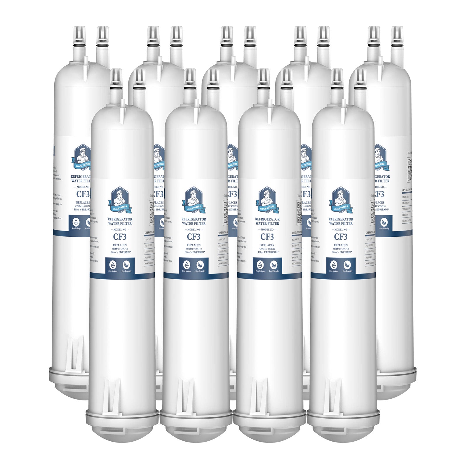 CF EDR3RXD1 Refrigerator Water Filter, 4396841, 4396710, 6Pack ...